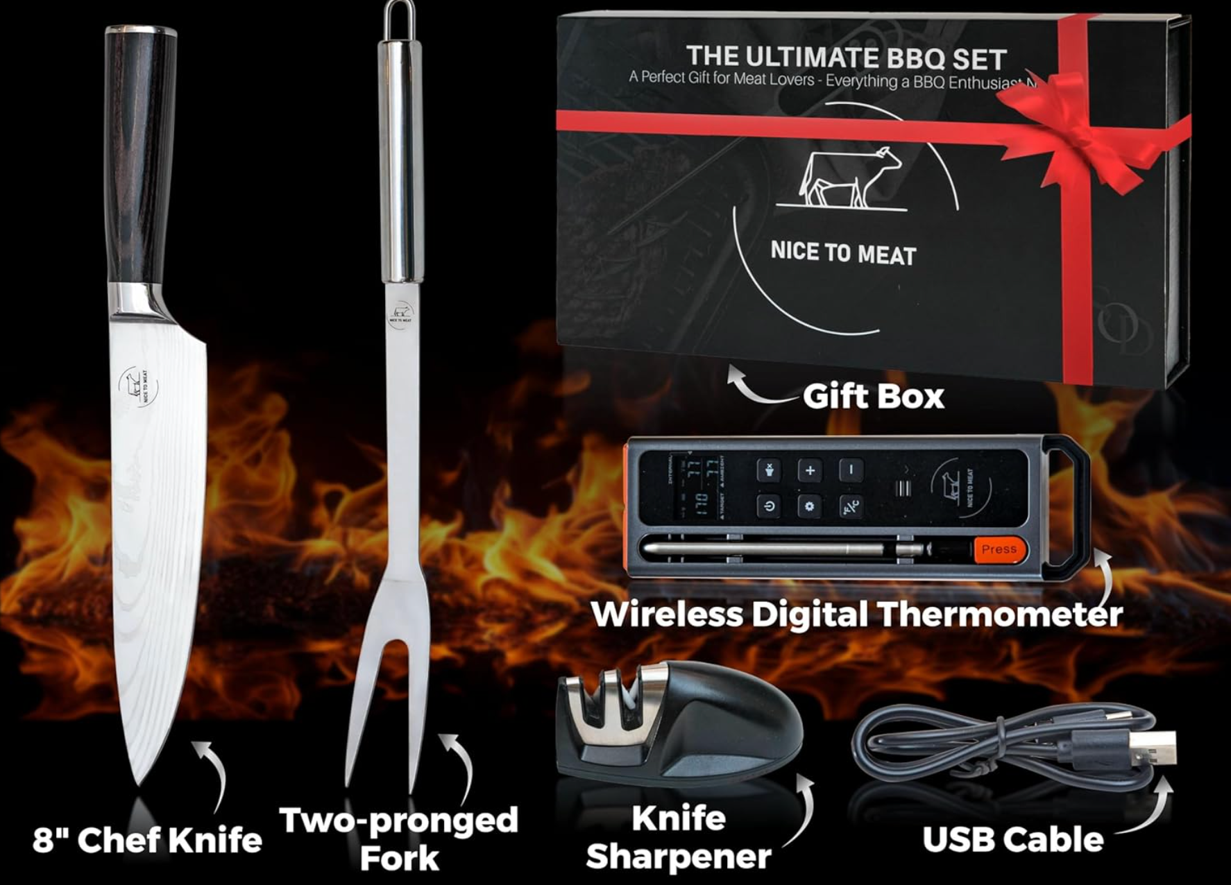 The Nice to Meat BBQ Set: A Complete Wireless Digital Thermometer ...
