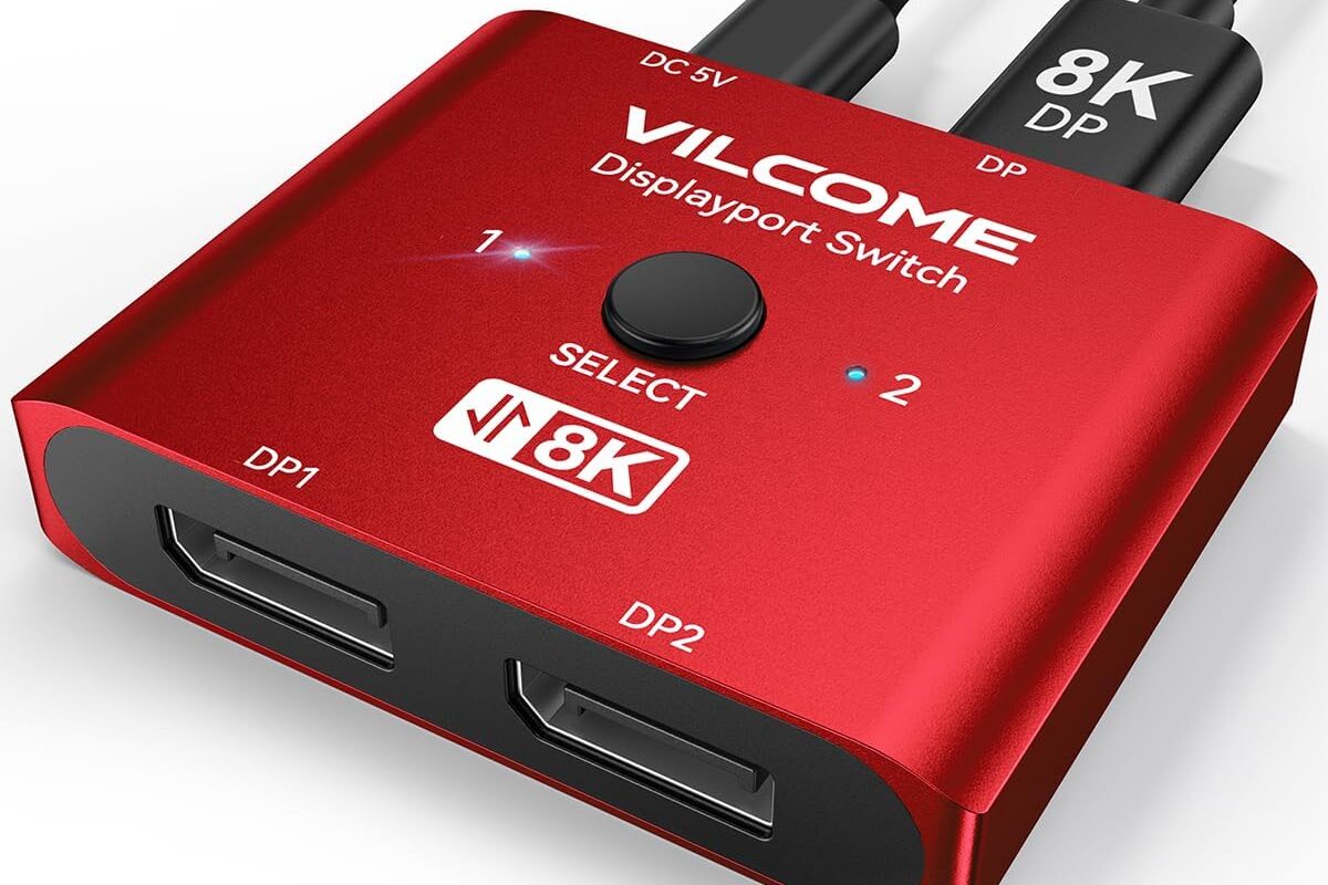 Vilcome DisplayPort Switch: 8K Splitter for PC or Laptop - Run Around Tech